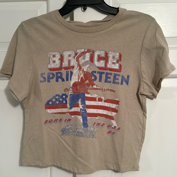 Tops | Bruce Springsteen Vintage Style Crop Tee | Poshmark
